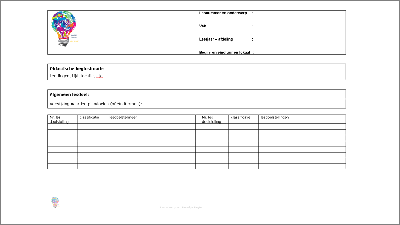 Lessen ontwerpen – detail per les – Rudolphs news